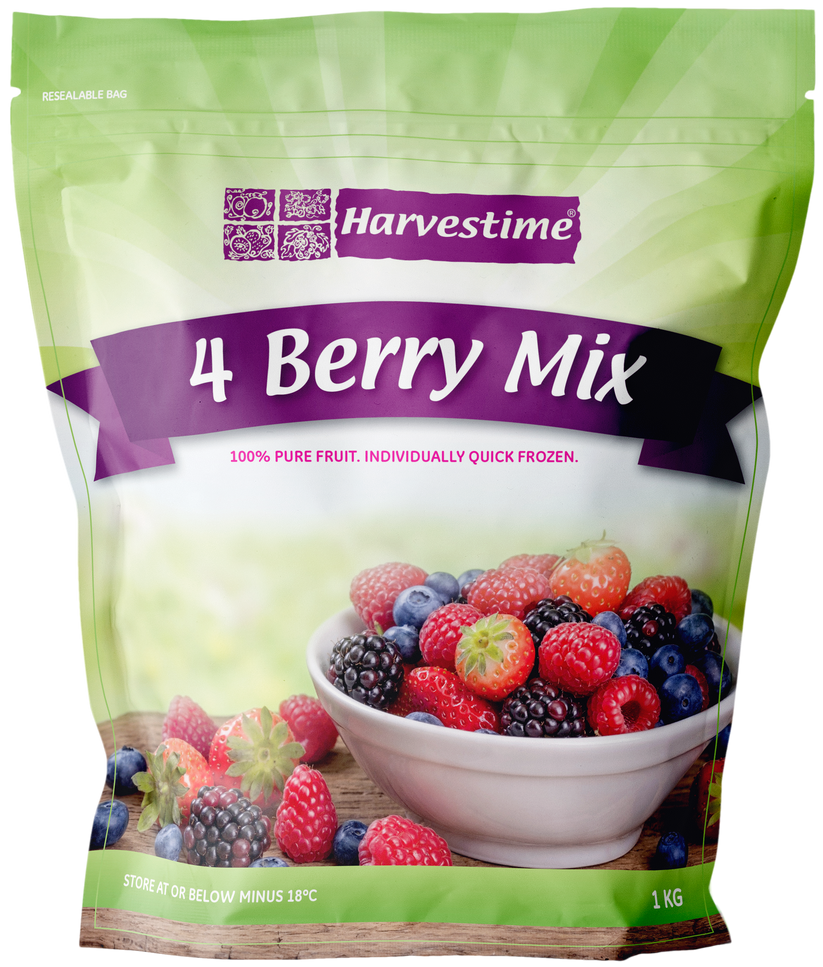 Harvestime Frozen 4 Berry Mix (1 KG) – The Healthy Harvest Shop